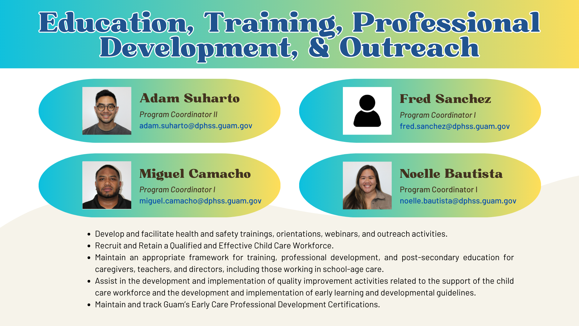 Overview of the Bureau of Child Care Services (BCCS) - Guam Child Care ...