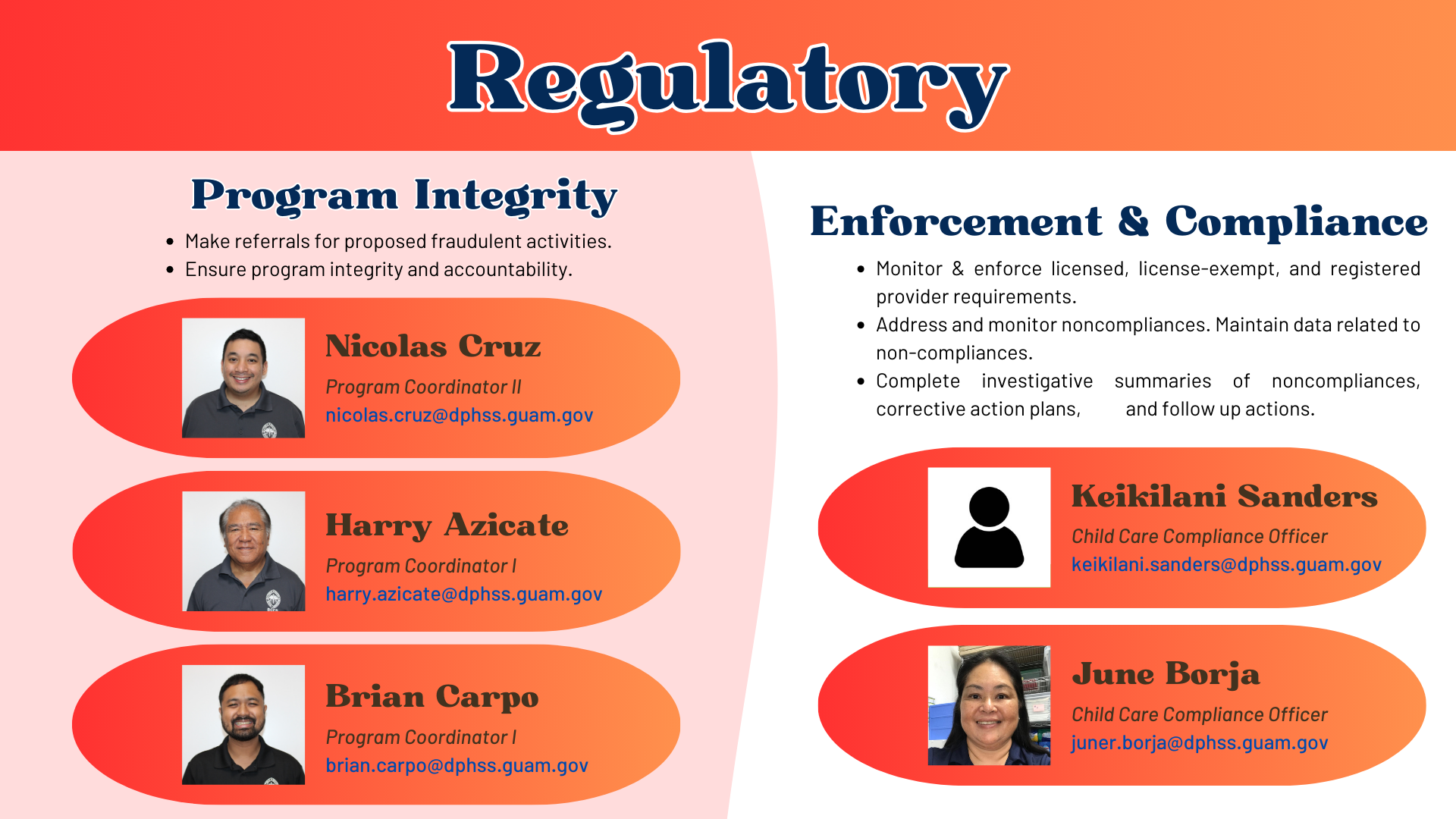 Overview of the Bureau of Child Care Services (BCCS) - Guam Child Care ...