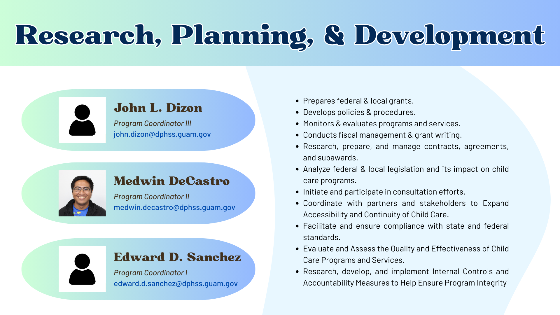 Overview of the Bureau of Child Care Services (BCCS) - Guam Child Care ...